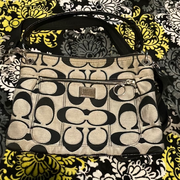 Bags | Coach Poppy Hippy Black And Gray Designer Womens Bag | Poshmark